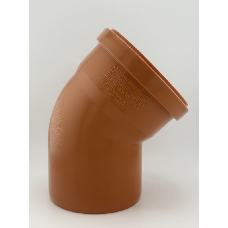 110mm Single Socket 45 Degree Bend